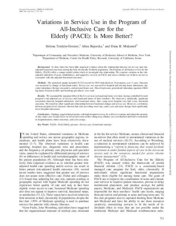 (PDF) Variations in Service Use in the Program of All-Inclusive Care ...