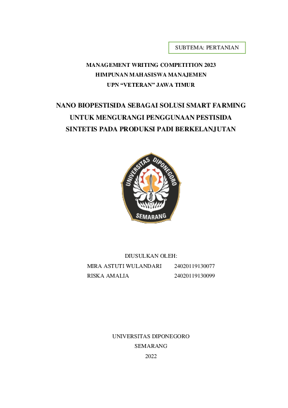 (PDF) NANO BIOPESTISIDA SEBAGAI SOLUSI SMART FARMING UNTUK MENGURANGI ...