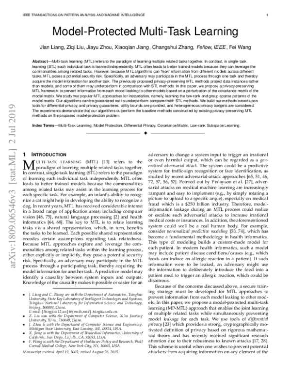 (PDF) Model-Protected Multi-Task Learning