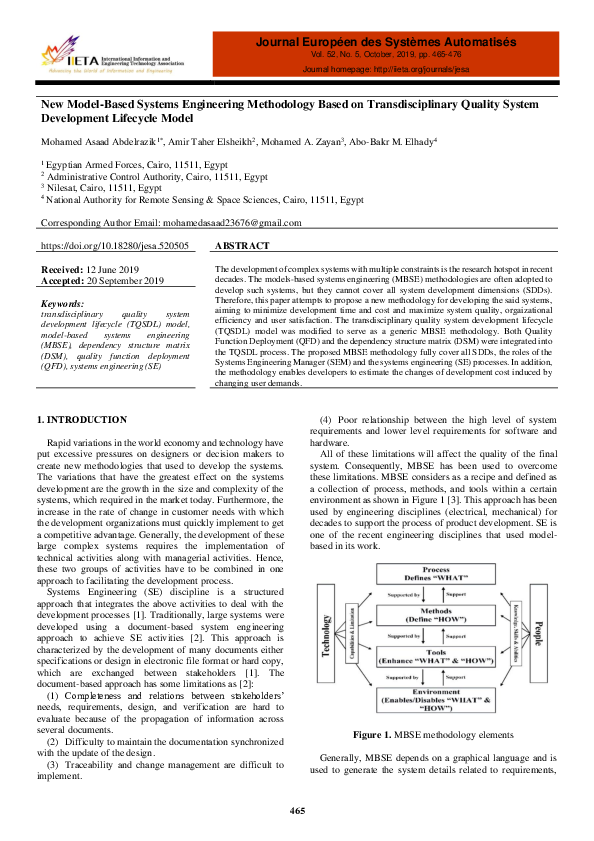 (PDF) A Novel Systems Engineering Methodology Based on ...