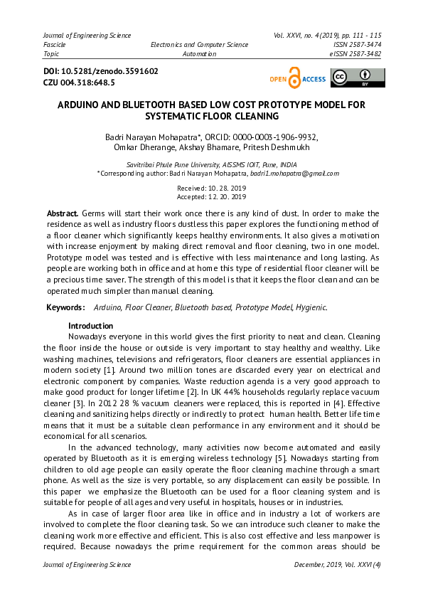 Pdf Arduino And Bluetooth Based Low Cost Prototype Model For