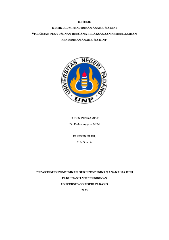 (PDF) KURIKULUM PENDIDIKAN ANAK USIA DINI (PDF) KURIKULUM PENDIDIKAN ANAK USIA DINI