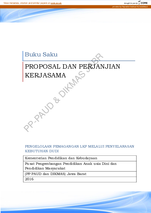 (PDF) Buku saku proposal dan perjanjian kerjasama : pengelolaan pemagangan LKP melalui ...