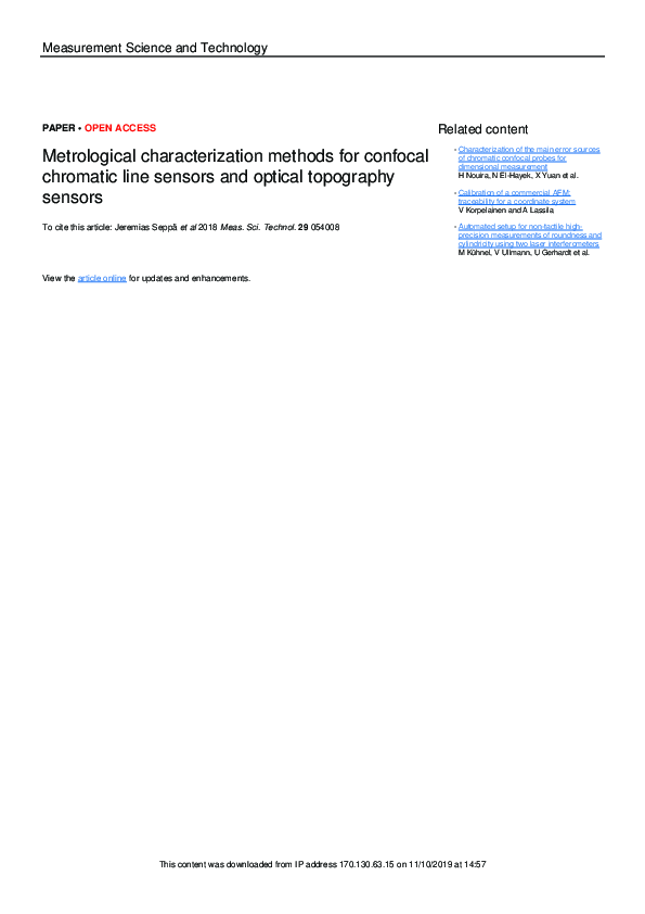 (PDF) Metrological characterization methods for confocal chromatic line ...