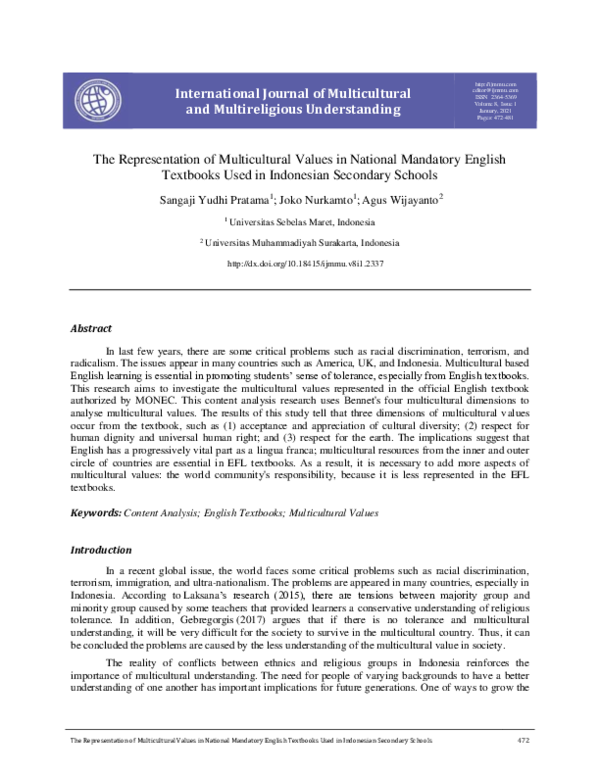 (PDF) International Journal of Multicultural and Multireligious ...