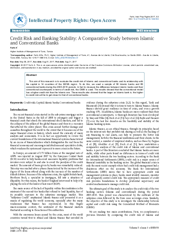 (PDF) Credit Risk and Banking Stability: A Comparative Study between ...