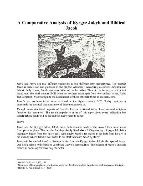(PDF) A Comparative Analysis of Kyrgyz Jakyb and Biblical Jacob