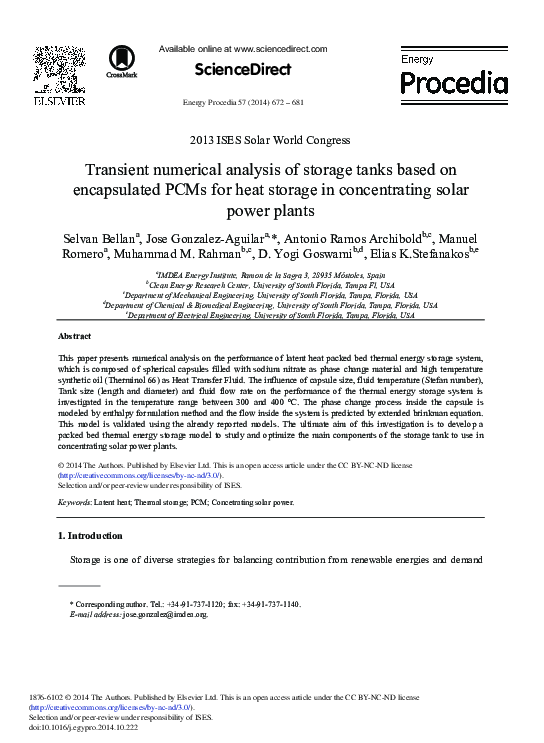Pdf Transient Numerical Analysis Of Storage Tanks Based On