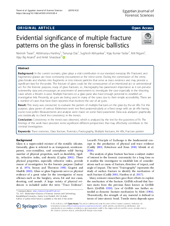 (PDF) Evidential significance of multiple fracture patterns on the ...