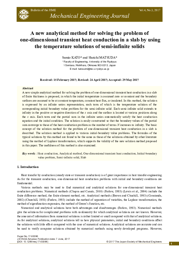Pdf A New Analytical Method For Solving The Problem Of One
