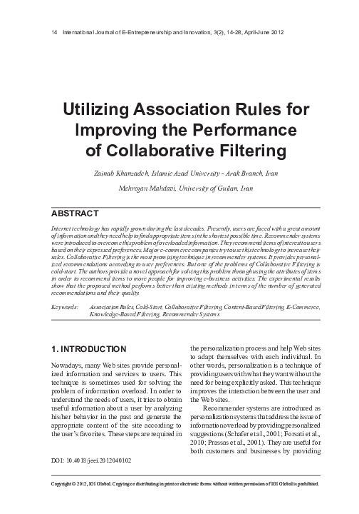 (PDF) Utilizing Association Rules for Improving the Performance of ...
