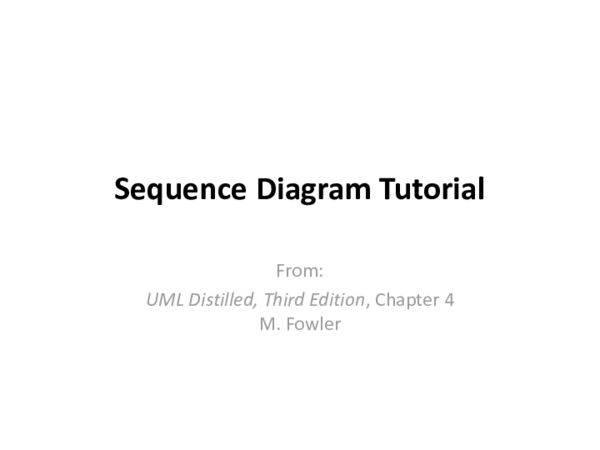 (PDF) Sequence Diagram tutorial