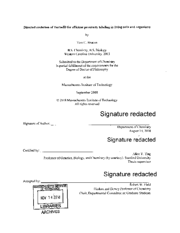 (PDF) Directed evolution of TurboID for efficient proximity labeling in ...