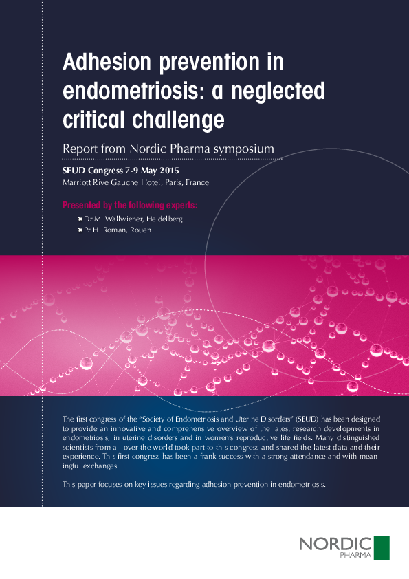 (PDF) Adhesion Prevention in Endometriosis: A Neglected Critical Challenge