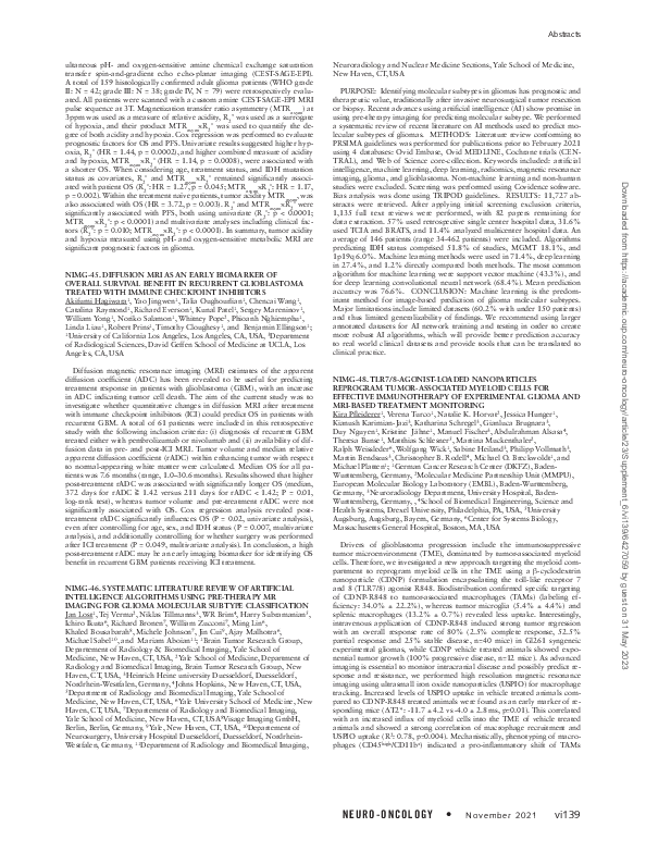 (PDF) NIMG-46. Systematic Literature Review of Artificial Intelligence Algorithms Using Pre ...