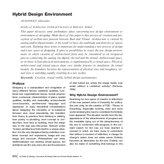(PDF) Hybrid Design Environment