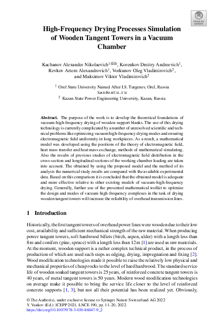 (PDF) High-Frequency Drying Processes Simulation of Wooden Tangent ...