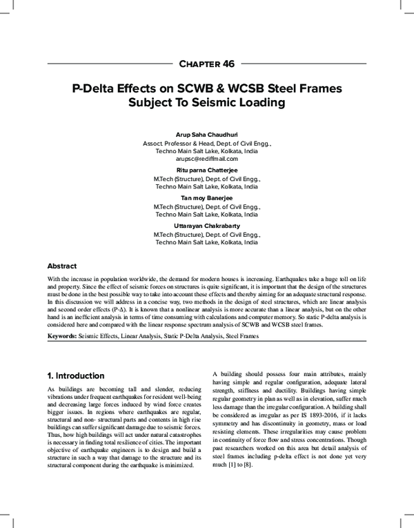 (PDF) P-Delta Effects on SCWB & WCSB Steel Frames Subject To Seismic ...