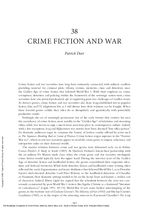 (PDF) Ch 38 Crime Fiction and War