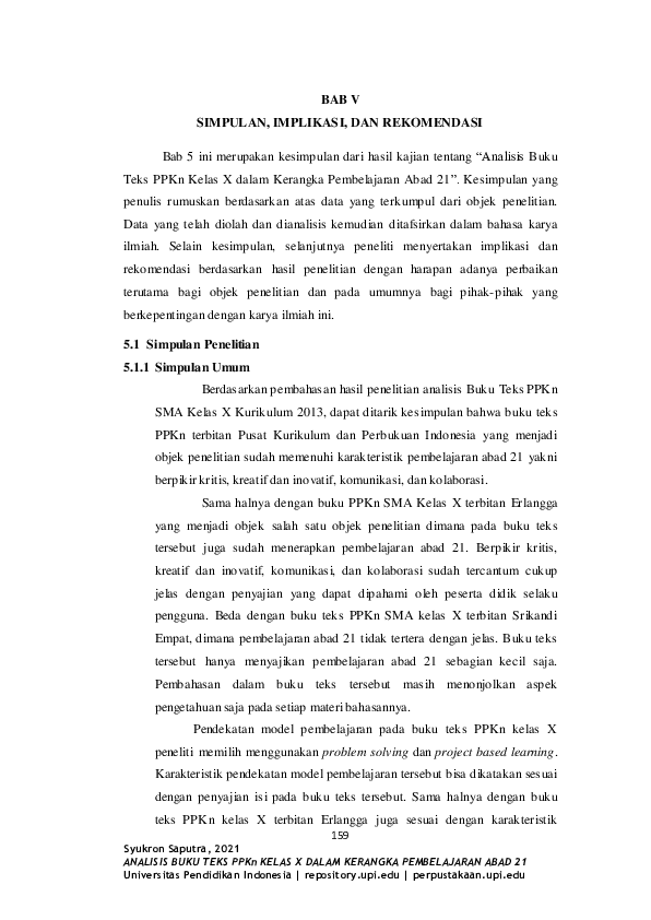 (PDF) ANALISIS BUKU TEKS PPKn KELAS X DALAM KERANGKA PEMBELAJARAN ABAD 21