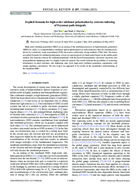 Explicit formula for high-order sideband polarization by extreme ...