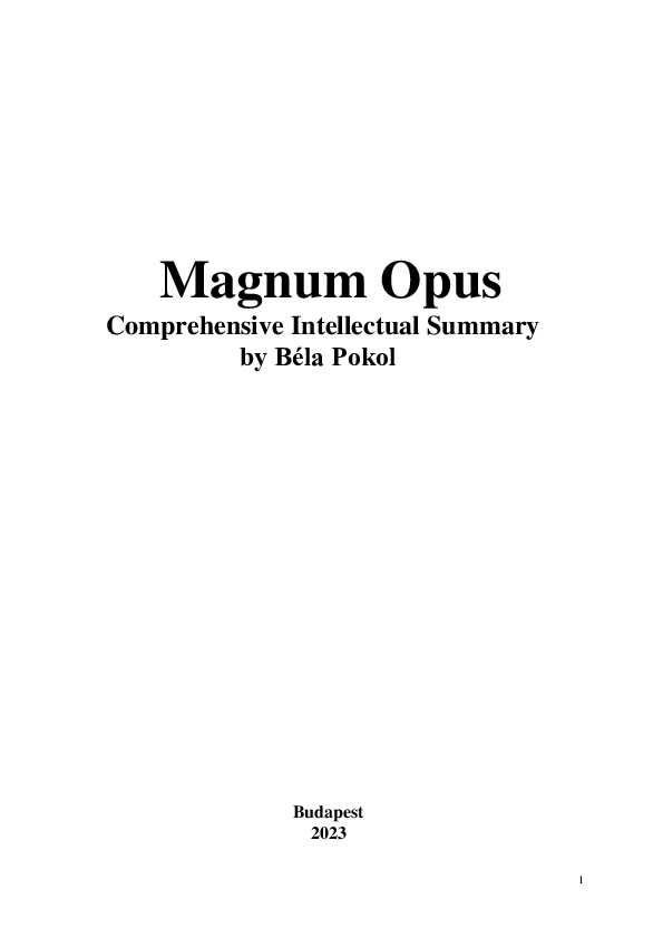 (PDF) Magnum Opus: Comprehensive Intellectual Summary