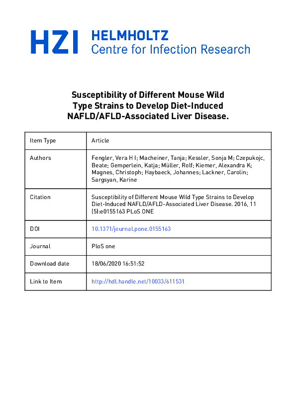(PDF) Susceptibility of Different Mouse Wild Type Strains to Develop ...