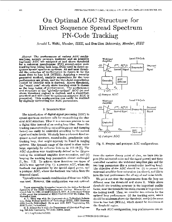 (PDF) On optimal AGC structure for direct sequence spread spectrum PN ...