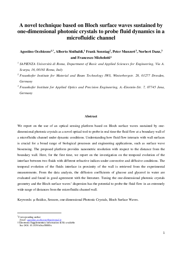 (PDF) A novel technique based on Bloch surface waves sustained by one-dimensional photonic ...