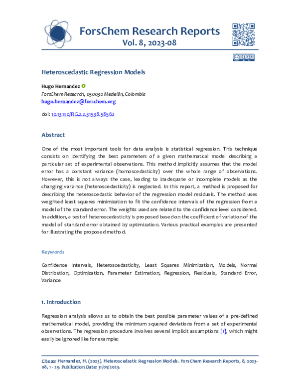 (PDF) Heteroscedastic Regression Models