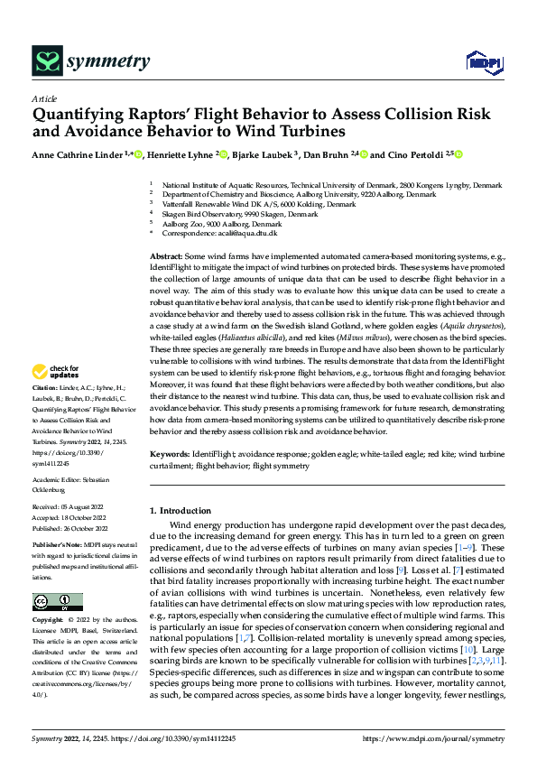 (PDF) Quantifying Raptors’ Flight Behavior to Assess Collision Risk and ...