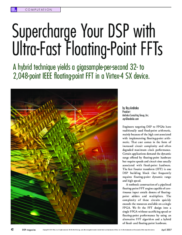 (PDF) Supercharge Your DSP with Ultra-Fast Floating-Point FFTs