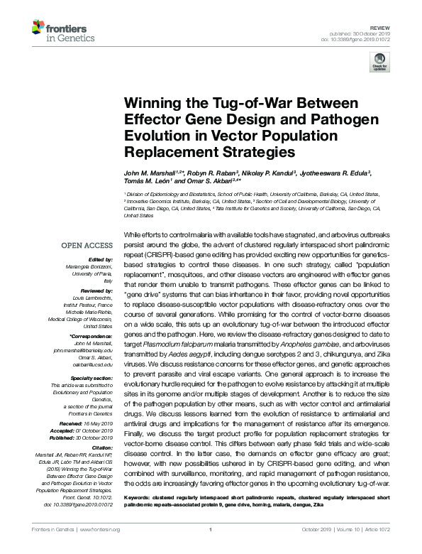 (PDF) Winning the Tug-of-War Between Effector Gene Design and Pathogen ...