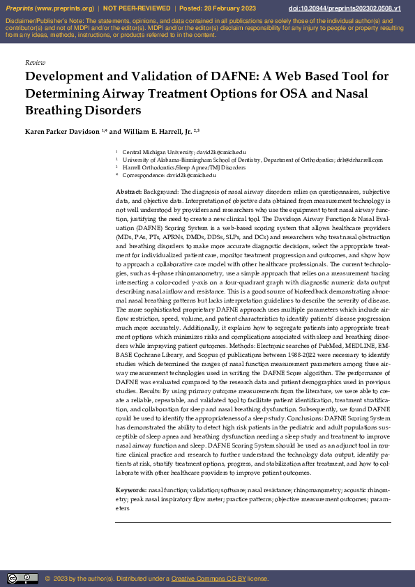 Development and Validation of DAFNE: A Web Based Tool for Determining ...