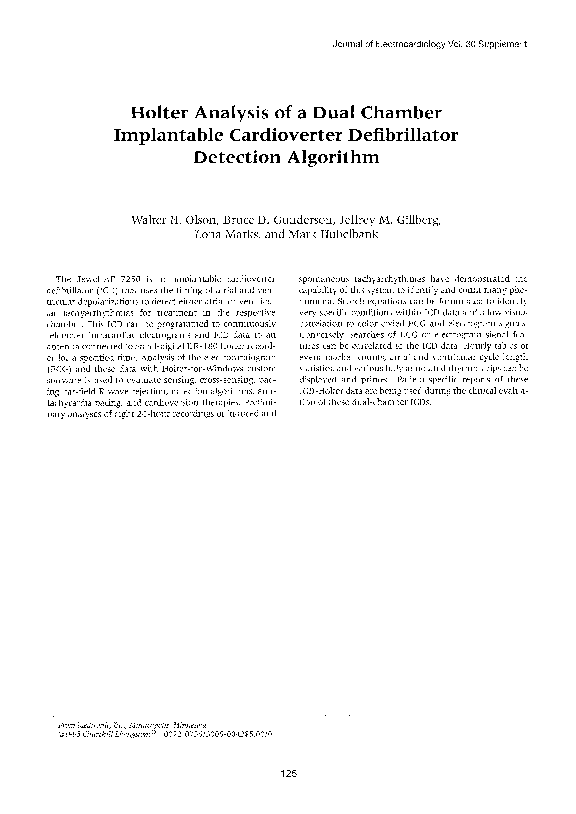 (PDF) Holter analysis of a dual chamber implantable cardioverter ...