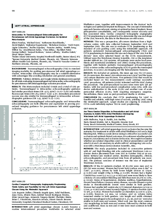(PDF) CRT-600.32 Intracardiac Vs Transesophageal Echocardiography for ...