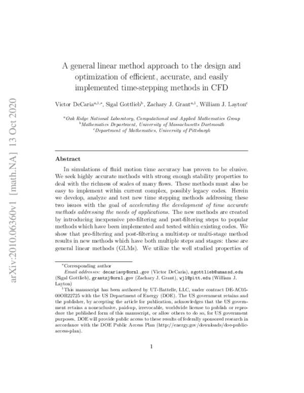 (PDF) A general linear method approach to the design and optimization ...