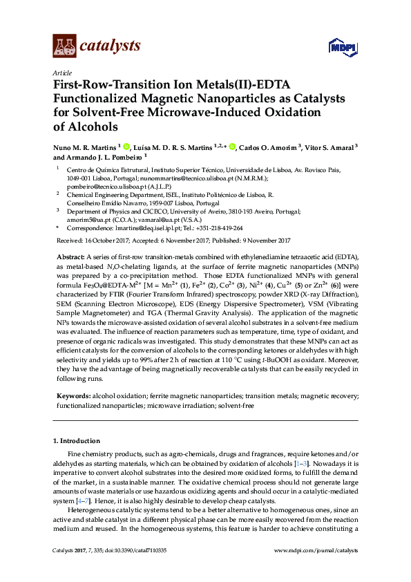 (PDF) First-Row-Transition Ion Metals(II)-EDTA Functionalized Magnetic ...