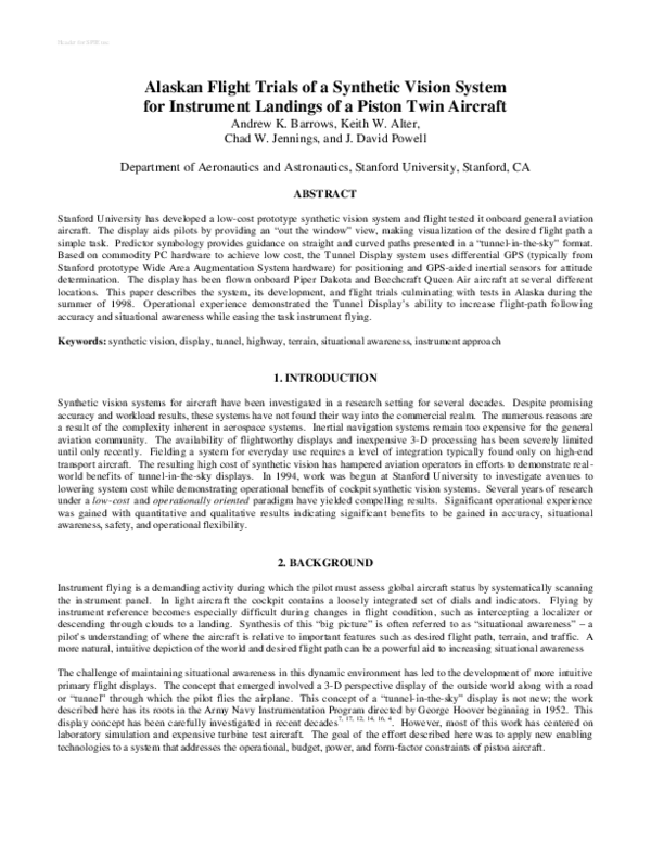 (PDF) Alaskan flight trials of a synthetic vision system for instrument ...