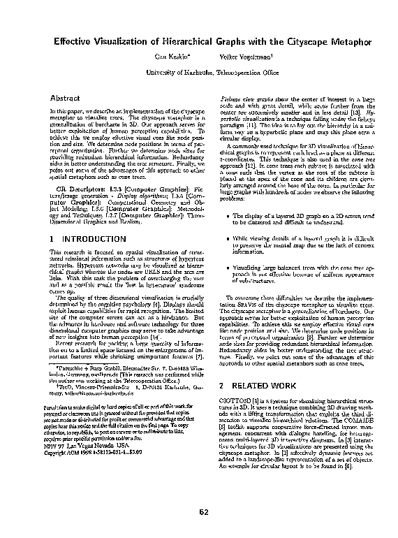 (PDF) Effective visualization of hierarchical graphs with the cityscape metaphor