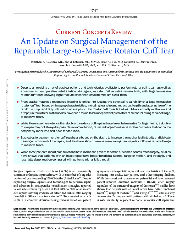 (PDF) An Update on Surgical Management of the Repairable Large-to ...