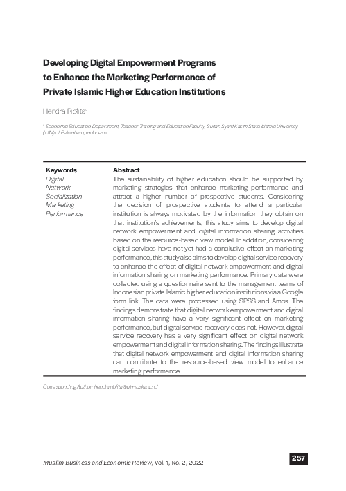 (PDF) Developing Digital Empowerment Programs to Enhance the Marketing ...