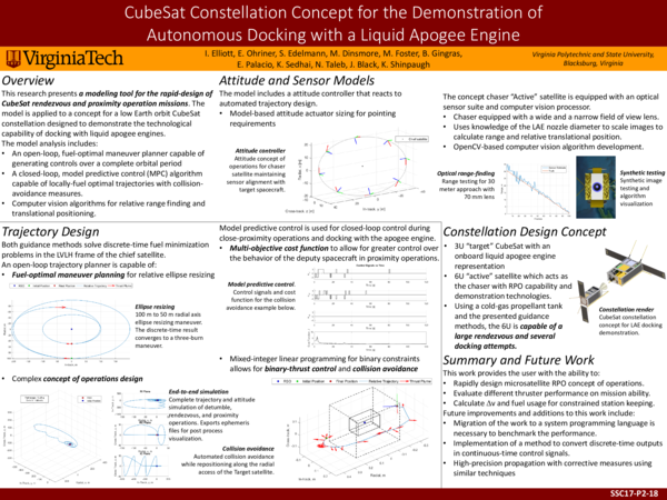 (PDF) CubeSat Constellation for the Demonstration of Autonomous Docking ...