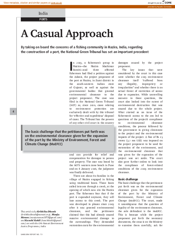 (PDF) India: a casual approach