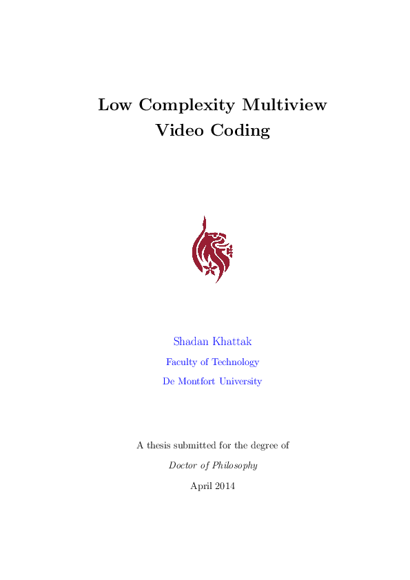 (PDF) Techniques for Low-Complexity Multiview Video Coding