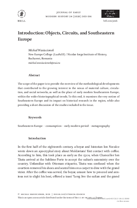(PDF) Introduction: Objects, Circuits, and Southeastern Europe (PDF) Introduction: Objects, Circuits, and Southeastern Europe