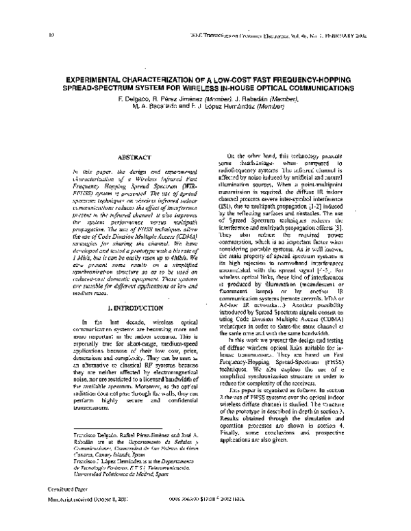 (PDF) Experimental characterization of a low-cost fast frequency-hopping spread-spectrum system ...