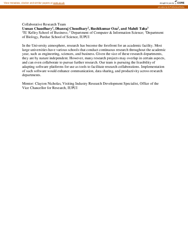 (PDF) Collaborative Research Team