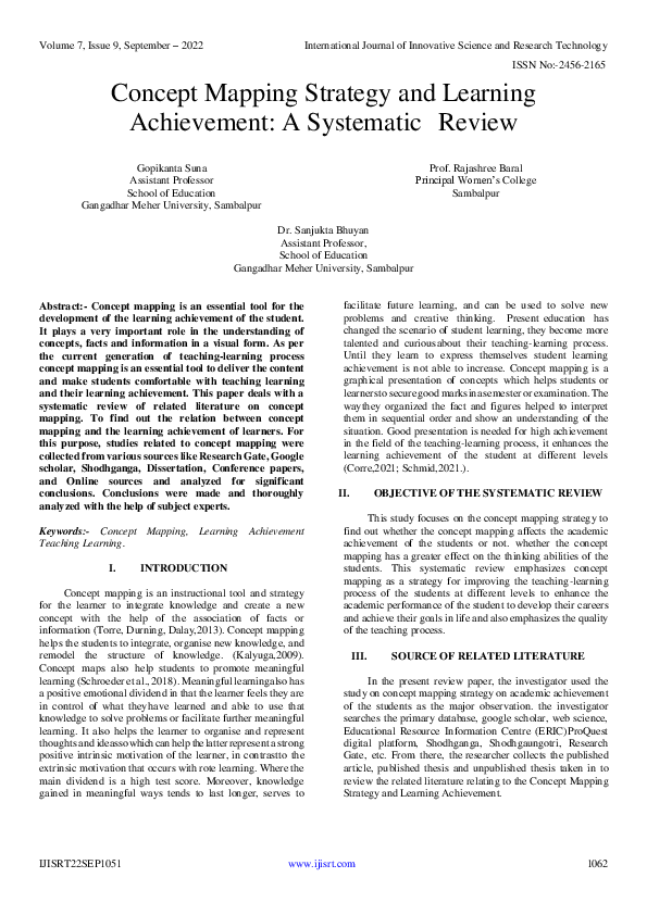 (PDF) Concept Mapping Strategy and Learning Achievement: A Systematic ...