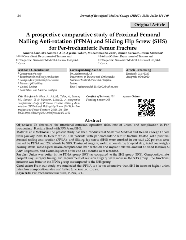 (PDF) A prospective comparative study of Proximal Femoral Nailing Anti ...